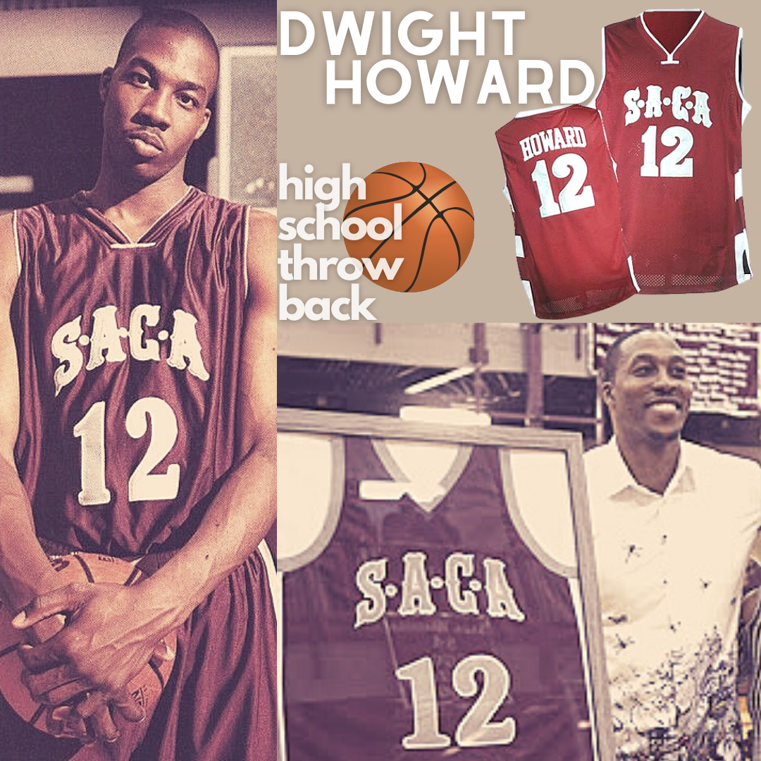 Dwight Howard High School SACA Basketball Throwback Jersey Los Angeles ...